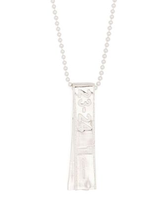 Miharayasuhiro collier &agrave; pendentif emboss&eacute; - Argent