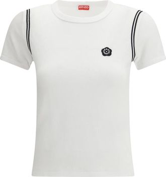Kenzo Boke Flower 2.0 Besticktes T-Shirt - - Tops - Damen - Wei&szlig; - S