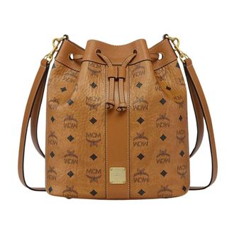 MCM Visetos Drawstring Bucket Bag - - Bags - Damen - Braun - ONE SIZE