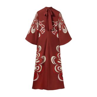 La DoubleJ Rotes Seiden Maxikleid - - Dresses - Damen - Rot - XL