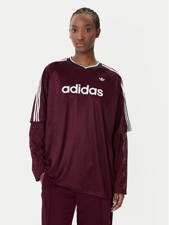 adidas Bluse KC6432 Dunkelrot Oversize
