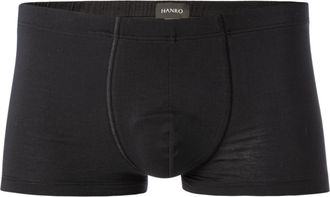 Hanro Herren Pants schwarz Jersey-Baumwolle unifarben