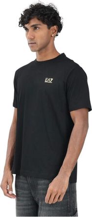 Emporio Armani Emporio Armani Ea7, Homme, Tops, Noir, Taille: 3XL Logo Series T-shirt en jersey de coton