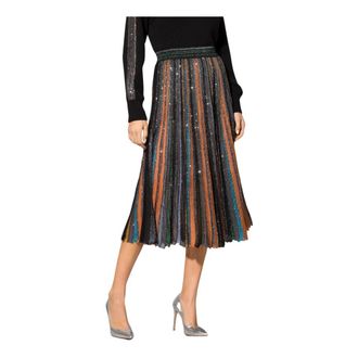 Missoni Glitzernder Landschaft Midi Rock - - Skirts - Damen - Schwarzk - 2XS
