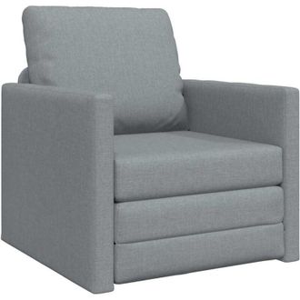 vidaXL Boden-Schlafsofa mit Kissen Hellgrau 74 x 77 x 81 cm Stoff Vidaxl