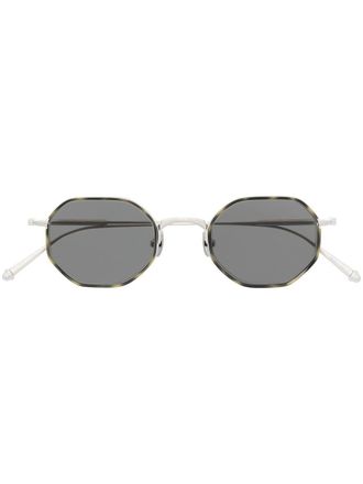 Matsuda Sonnenbrille mit geometrischem Gestell - Silber