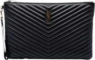 Saint Laurent Pre-owned Quilted Clutch - - Pre-owned - Damen - Schwarzk - ONE SIZE