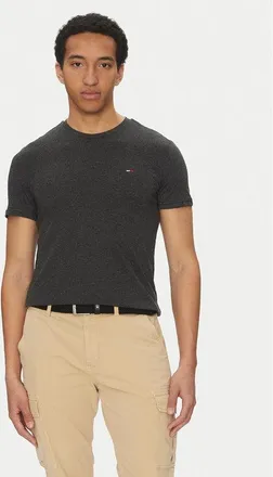 Tommy Jeans T-Shirt Jaspe DM0DM20363 Schwarz Slim Fit