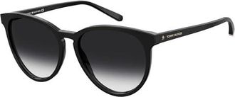 Tommy Hilfiger Lunettes de Soleil TH 1724/S BLACK/GREY SHADED 56/17/140 femme
