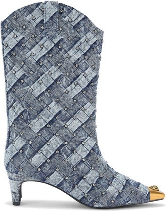 Kurt Geiger Regent Crystal Stiefel 65mm - Blau