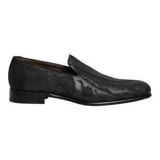 Dolce & Gabbana Floral Brocade Dress Loafers - - Shoes - Herren - Schwarzk - 43 EU