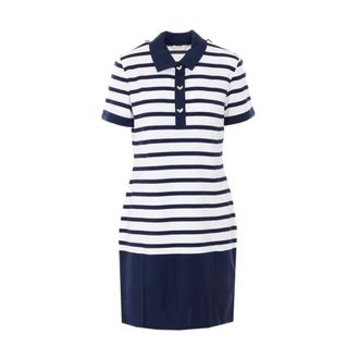 Liu Jo Gestreiftes Kleid - - Dresses - Damen - Wei&szlig; - XS