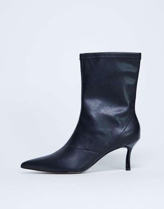 Topshop Pippa - Bottines stretch &agrave; bout pointu - Noir
