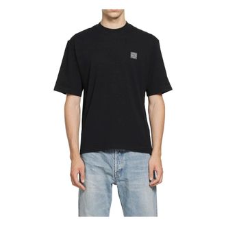 Stone Island Homme, Tops, Noir, Taille: M T-shirt SS