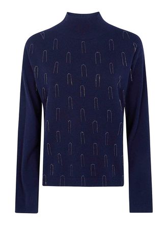 Fabiana Filippi Pull Col Roul&eacute; - Bleu