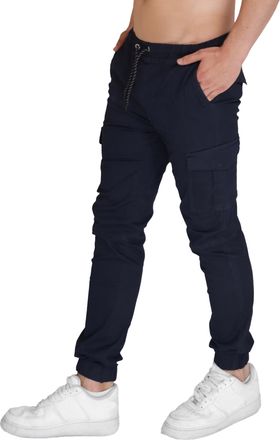 Elara Herren Cargohose Slimfit Navy Blau 3XL