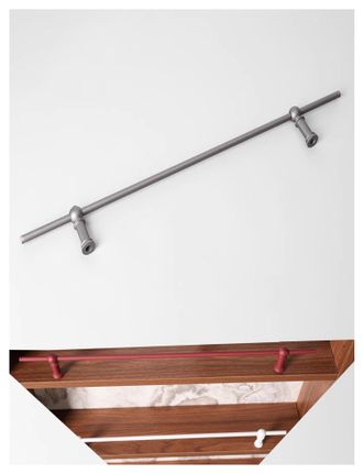 Generic Rundrohr-Leitplanke, multifunktionale St&uuml;tzstange for B&uuml;cherregale aus Holzschr&auml;nken, Kantenverkleidung in individueller L&auml;nge und Sicherheitsstange f