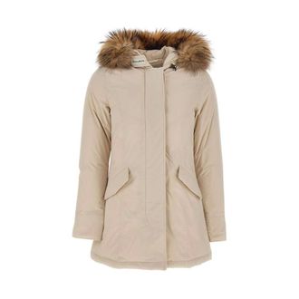 Woolrich Femme, Vestes, Beige, Taille: 44 FR Luxury Arctic Raccoon Parka