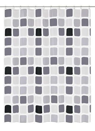 Kleine Wolke 4956901305 Duschvorhang Sonny, 180 x 200 cm, anthrazit