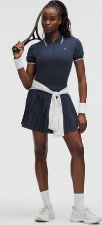 lululemon Jupe de tennis pliss&eacute;e taille haute Longue pour Femmes - Bleu - Taille 10