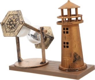 Amosfun Vintage Sanduhr Dekorative Retro Sandglass Tischdeko für Wohnzimmer und Büro Kunststoffsockel mit Leuchtturm als Stilvolle Wohnaccessoire und Geschenk
