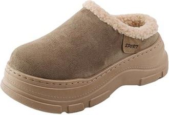 Generic Pantoufles pour femmes dr&ocirc;les confortables en tissu antid&eacute;rapant pantoufles chaudes et douces pantoufles en feutre pantoufles dhiver unisexes, A01 mar