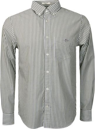 GANT Herren Reg Classic Poplin Stripe Shirt Hemd, Moss Green, XL EU