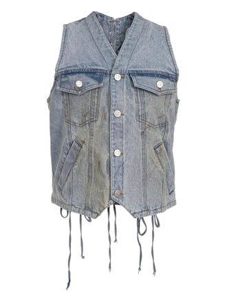 Natasha Zinko débardeur à patch logo - Bleu