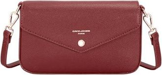 David Jones Paris - Pochette Femme - Sac porté travers - Similicuir - Taille Petite - Accesoire Pratique - Evenement Soirée Sortir Ville Mode Tendance Légère Band