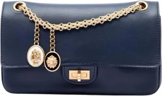Chanel Sac bandouli&egrave;re vintage Chanel Pre-owned Double Flap - Femme - Pre-owned - Bleu - Taille: ONE Size