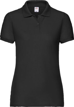 Fruit Of The Loom Damen Lady-Fit Poloshirt 65/35 XS S M L XL XXL verschiedne Gr&ouml;&szlig;en von Fruit of the Loom XXL,Schwarz