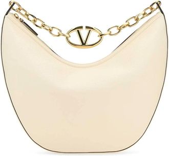 Valentino Garavani Femme, Sacs, Blanc, Taille: ONE Size VLogo Moon Hobo Bag