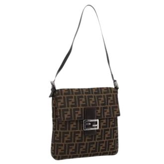 Fendi Sac bandouli&egrave;re Pre-owned Zucca Canvas - Femme - Pre-owned - Brun - Taille: ONE Size