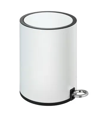 WENKO Kosmetikeimer Mod. Monza 3 Liter, Bad Treteimer mit Easy-Close Absenkautomatik, integrierter M&uuml;llbeutelhalter, Wei&szlig; matt