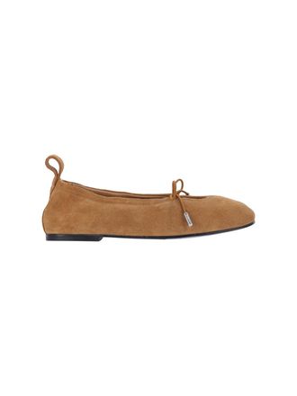 Alohas Brown Suede Flats Rosalind