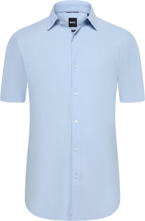 HUGO BOSS Kurzarmhemd in Stretch-Qualit&auml;t, Slim-Fit in
