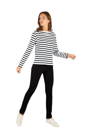 Armor Lux Damen Marine-Stil Crozon aus Baumwolle T-Shirt, Mehrfarbig (Blanc/Rich Navy Bi9), XXX-Large (Herstellergröße: 6)