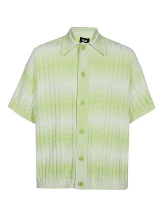 GCDS chemise en maille torsad&eacute;e - Vert