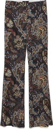 Etro Schlaghose mit Paisley-Print - Schwarz