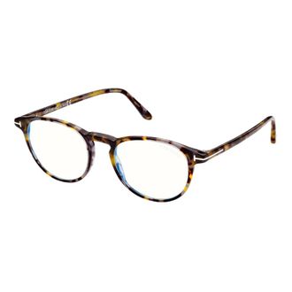 Tom Ford Homme, Accessoires, Multicolore, Taille: 51 MM Blue Block Round Opticals
