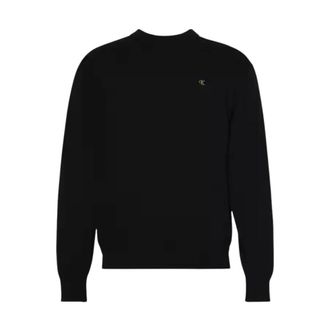Calvin Klein Essentials Baumwoll-Sweatshirt mit geripptem Rundhalsausschnitt - - Sweatshirts & Hoodies - Herren - Schwarzk - S