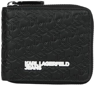 Karl Lagerfeld Mens, Essential Wallet Embossed, KLJ Black-Monogram, One Size