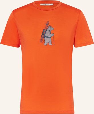 Icebreaker T-Shirt Aus Merinowolle rot