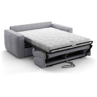 Mondo Canap&eacute; convertible MONDO SOFA GROUP SQUARE 3 places - tissu Malmo 83 gris clair - 200x105x90 cm