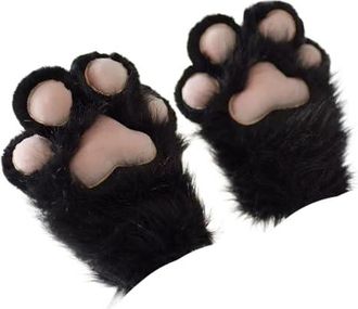 Generic Pantoufles en peluche avec pattes en fourrure - Chaussures confortables sur le th&egrave;me des animaux pour un usage domestique | Chaudes et douces, semelle