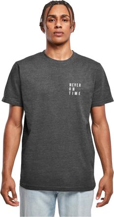 Mister Tee Herren Never On Time Tee Charcoal, XS