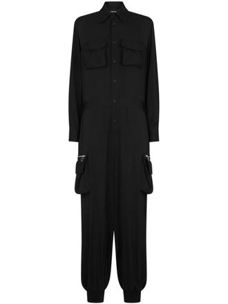 Dsquared2 combinaison ample &agrave; poches cargo - Noir