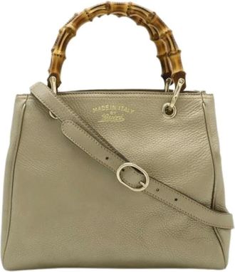 Gucci Sac bandouli&egrave;re vintage en bambou Pre-owned - Femme - Pre-owned - Gris - Taille: ONE Size