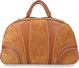Dries Van Noten Mens Duffle Bag Brown Leather Shoulder