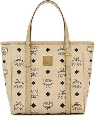 MCM Mcm, Femme, Sacs, Beige, Taille: ONE Size Visetos Shopper Tote Bag